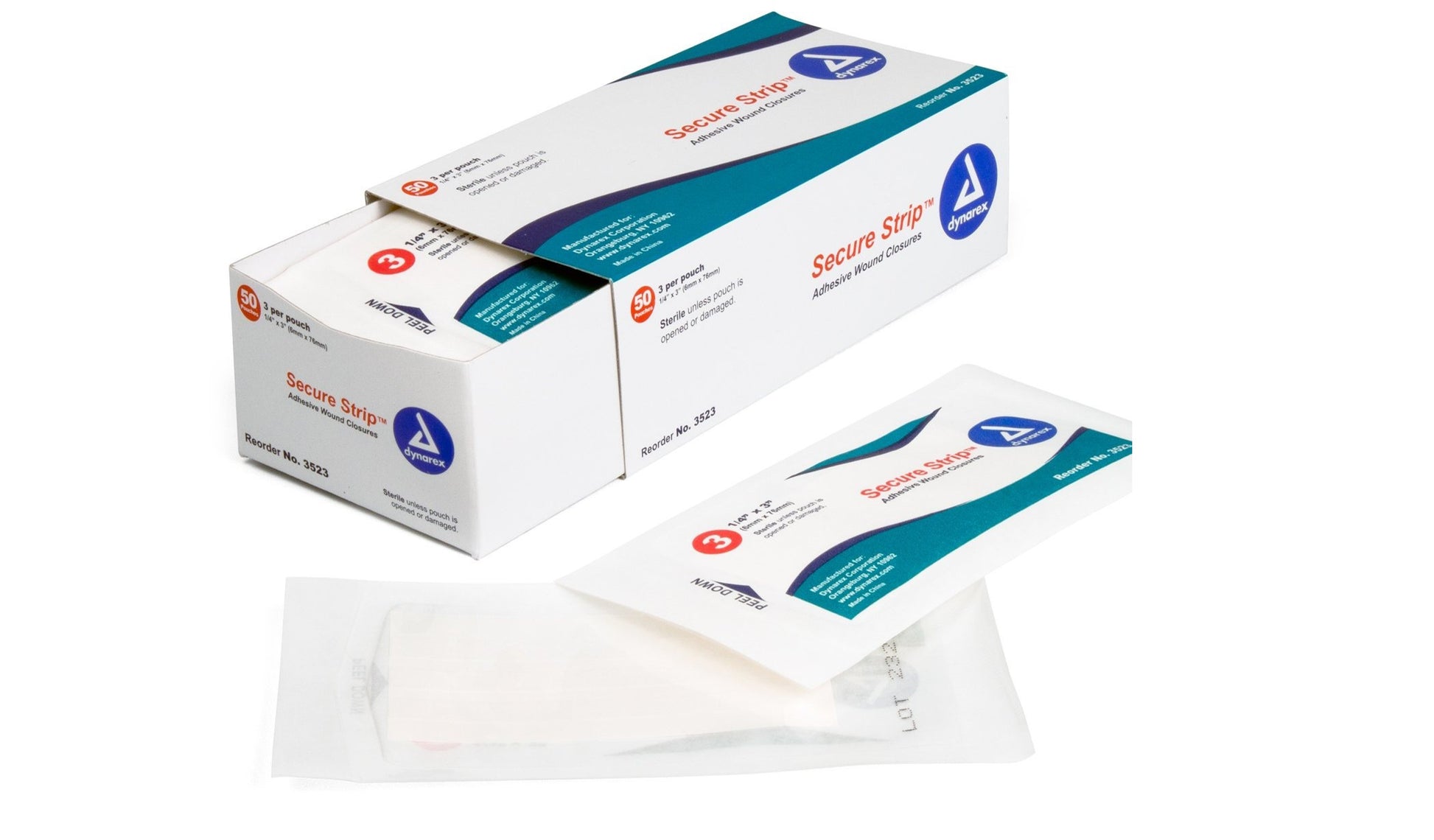 50/BX DYNAREX Skin Closure Strip Secure Strip 1/4 X 3" – mersidistribution