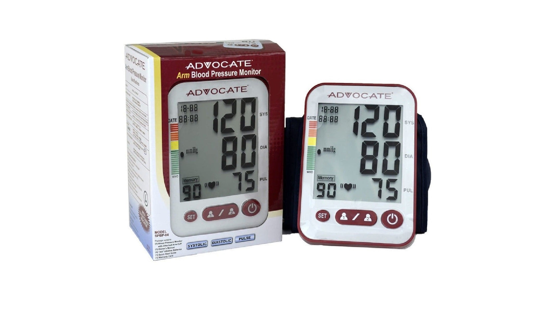 1 EA Upper Arm Blood Pressure Monitor with Large Cuff, 24-48cm ...