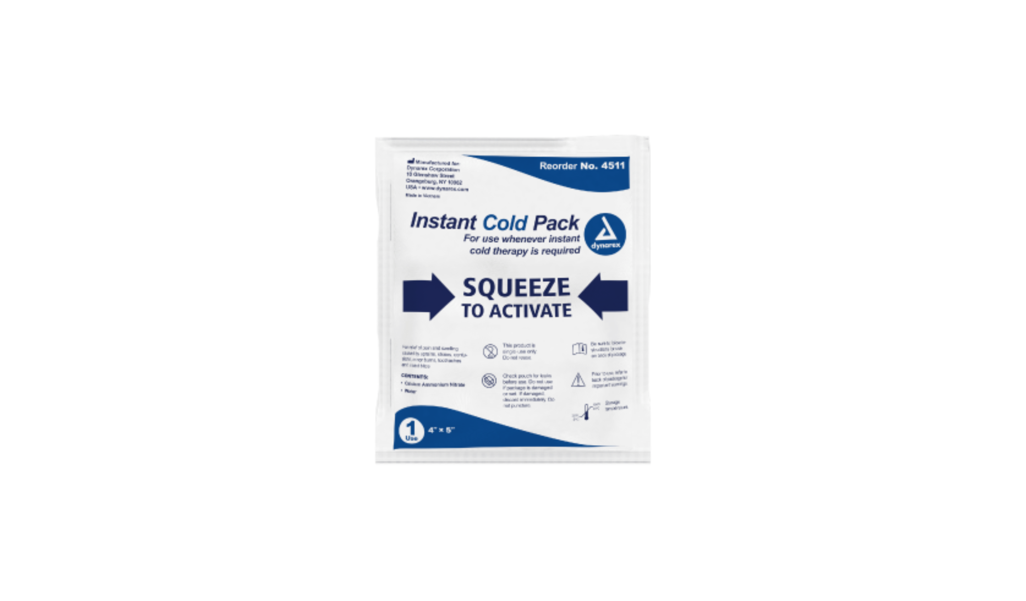 24/cs Dynarex Instant Cold Pack 4" x 5" – mersidistribution